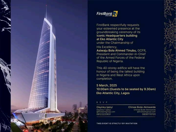 FirstBank To Build Nigeria’s Tallest Skyscraper At Eko Atlantic City - Truth Live Int'l
